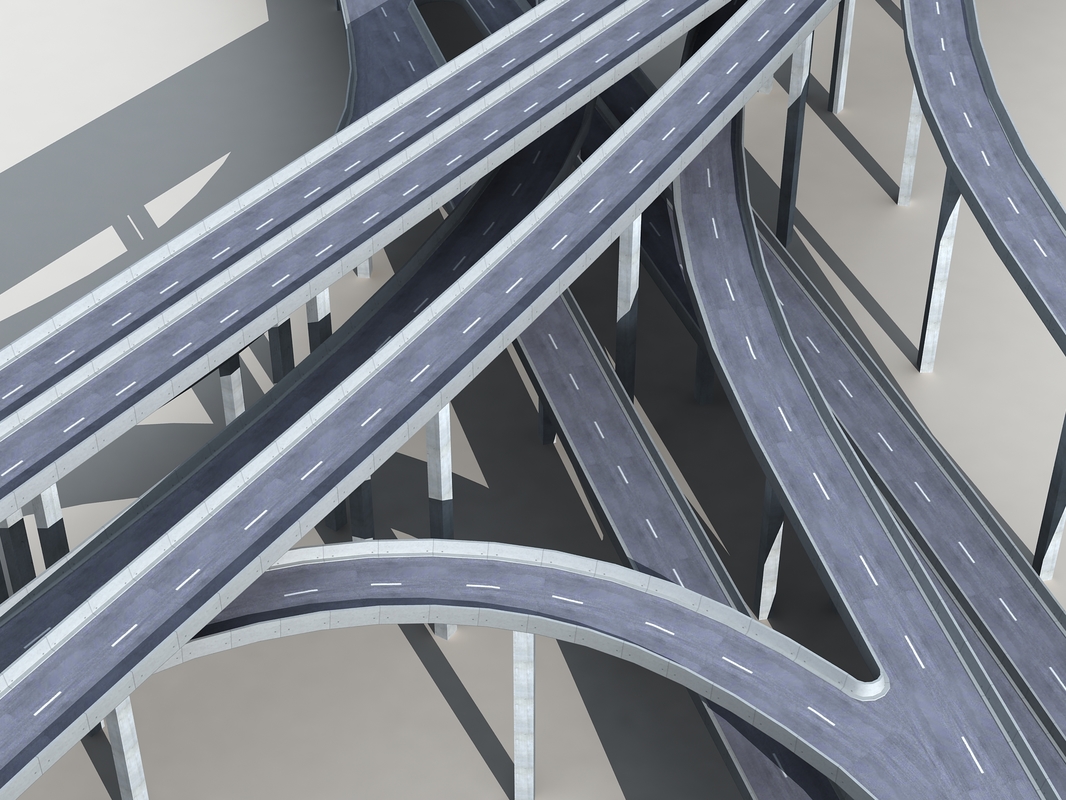3D flyover highway - TurboSquid 1403304