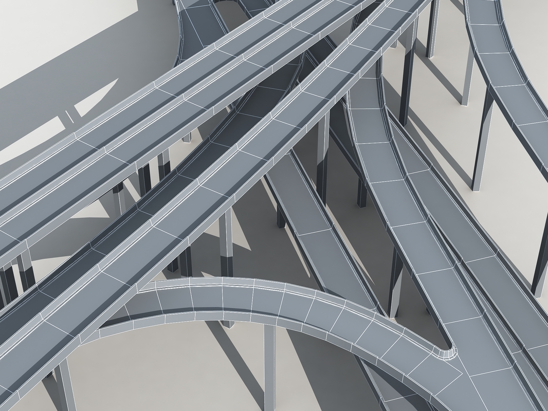 3D flyover highway - TurboSquid 1403304