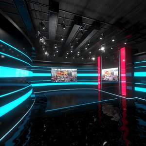 Virtual set studio 3D model - TurboSquid 1470440