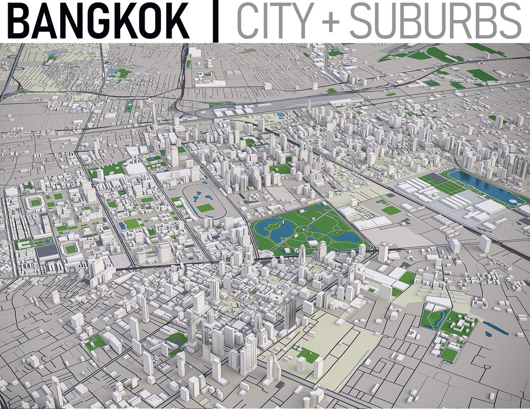 City area bangkok 3D model - TurboSquid 1403408