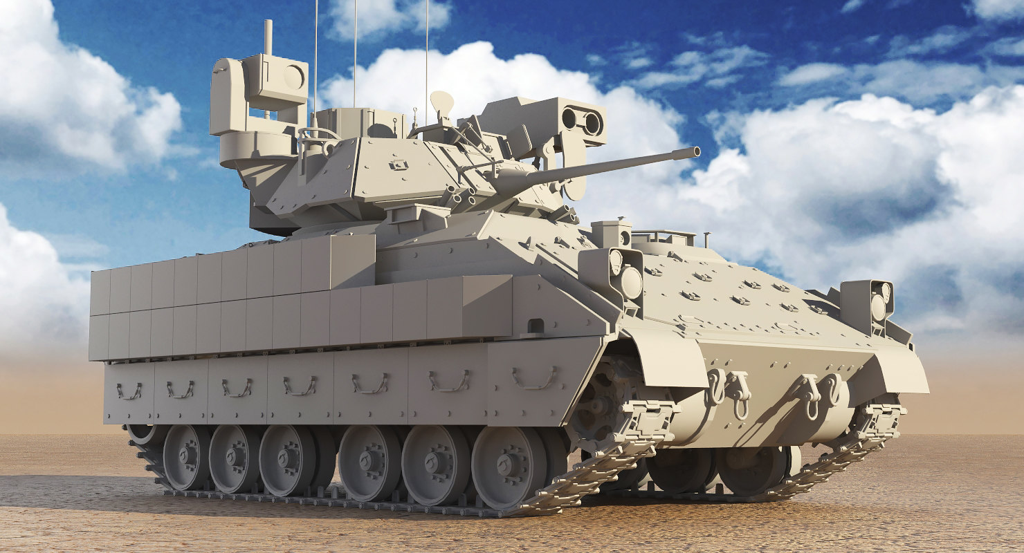 Bradley m2a3 tank uvw 3D model - TurboSquid 1403369