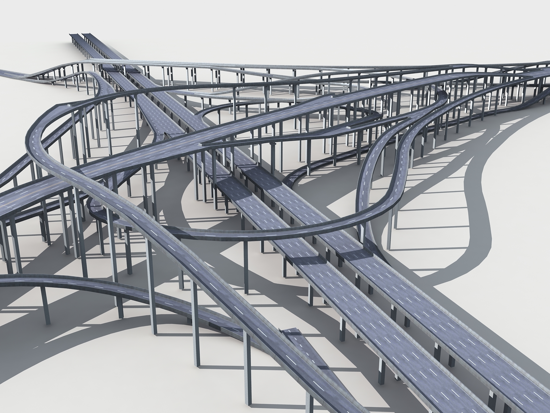 3D highway viaduct flyover - TurboSquid 1403361