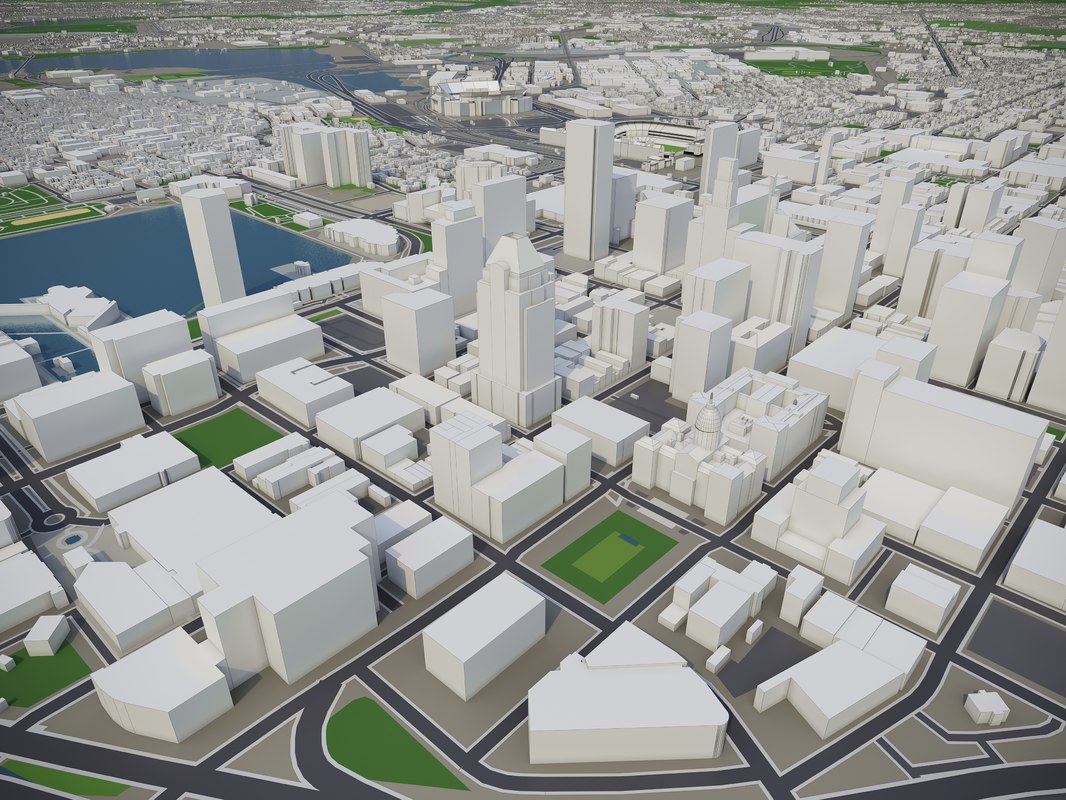 3D city baltimore surrounding area model - TurboSquid 1403410
