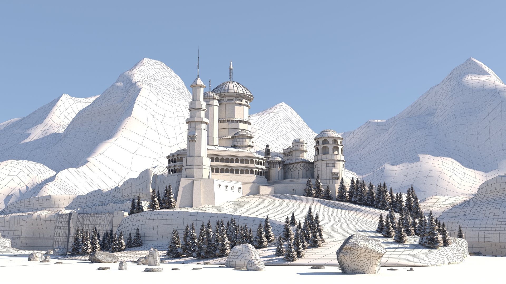 Medieval fantasy citadel model - TurboSquid 1403447