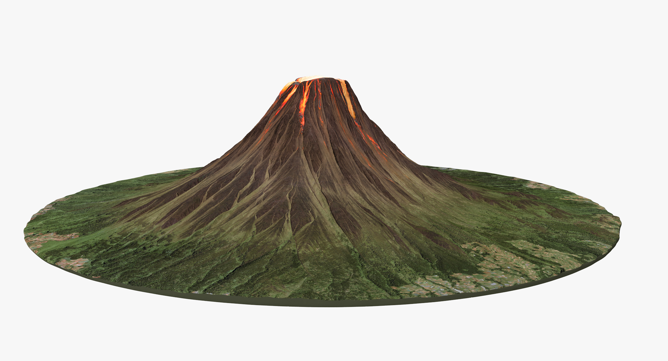 3D volcano lava v2 model - TurboSquid 1403655