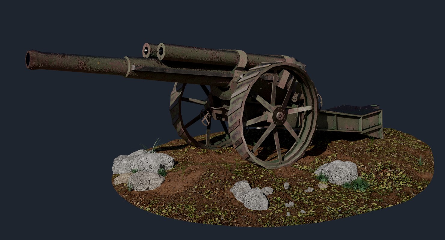 Bl 60-pounder mark 1 3D model - TurboSquid 1403671