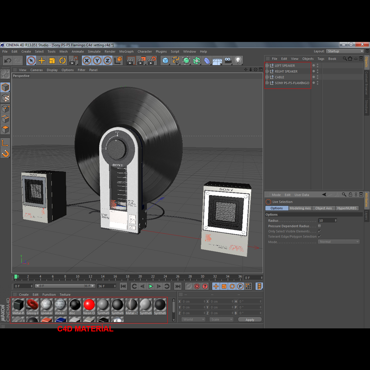 3D sony ps-f5 flamingo apm-090 - TurboSquid 1403689