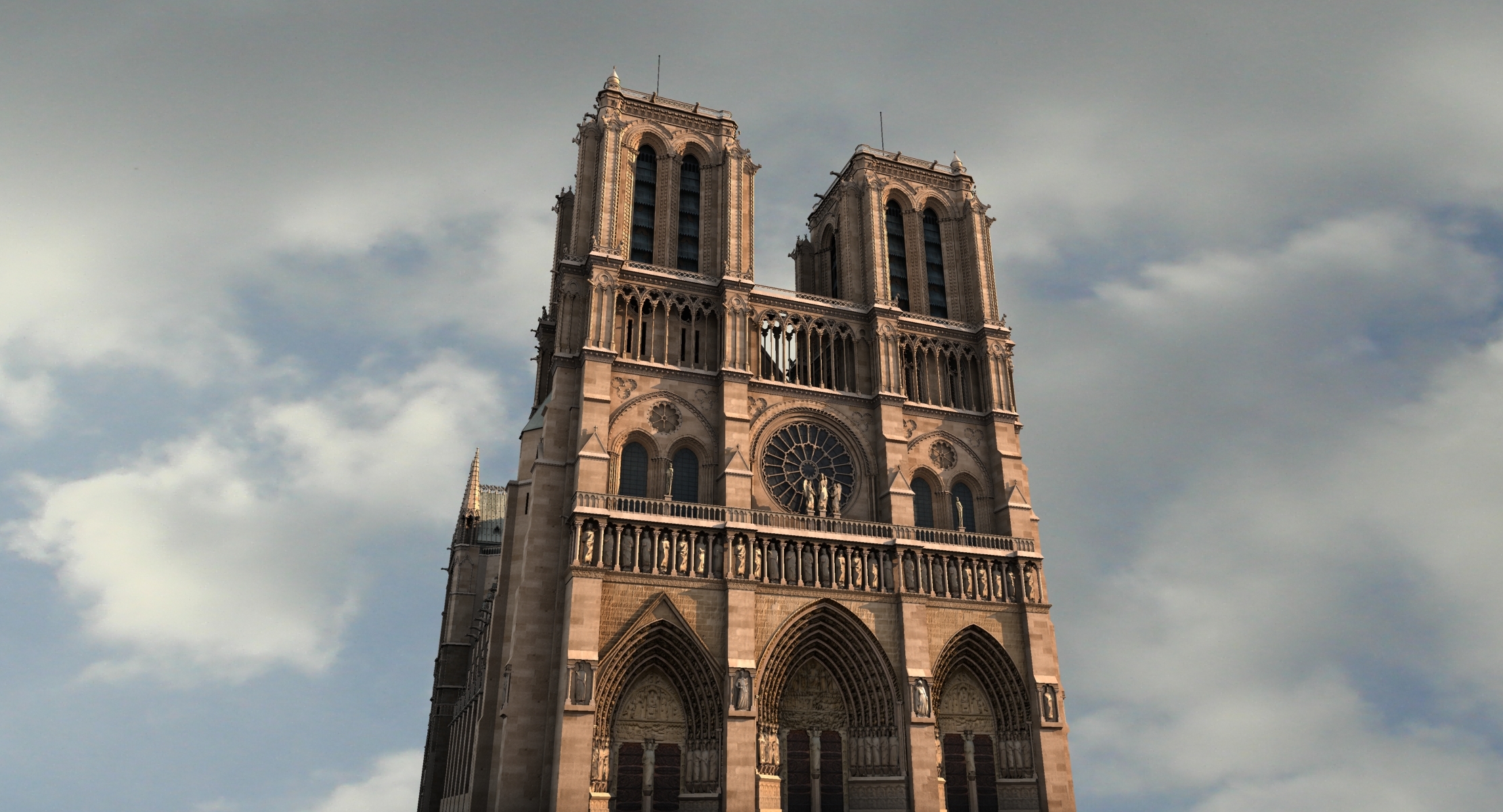 3d notre dame paris cathedral model
