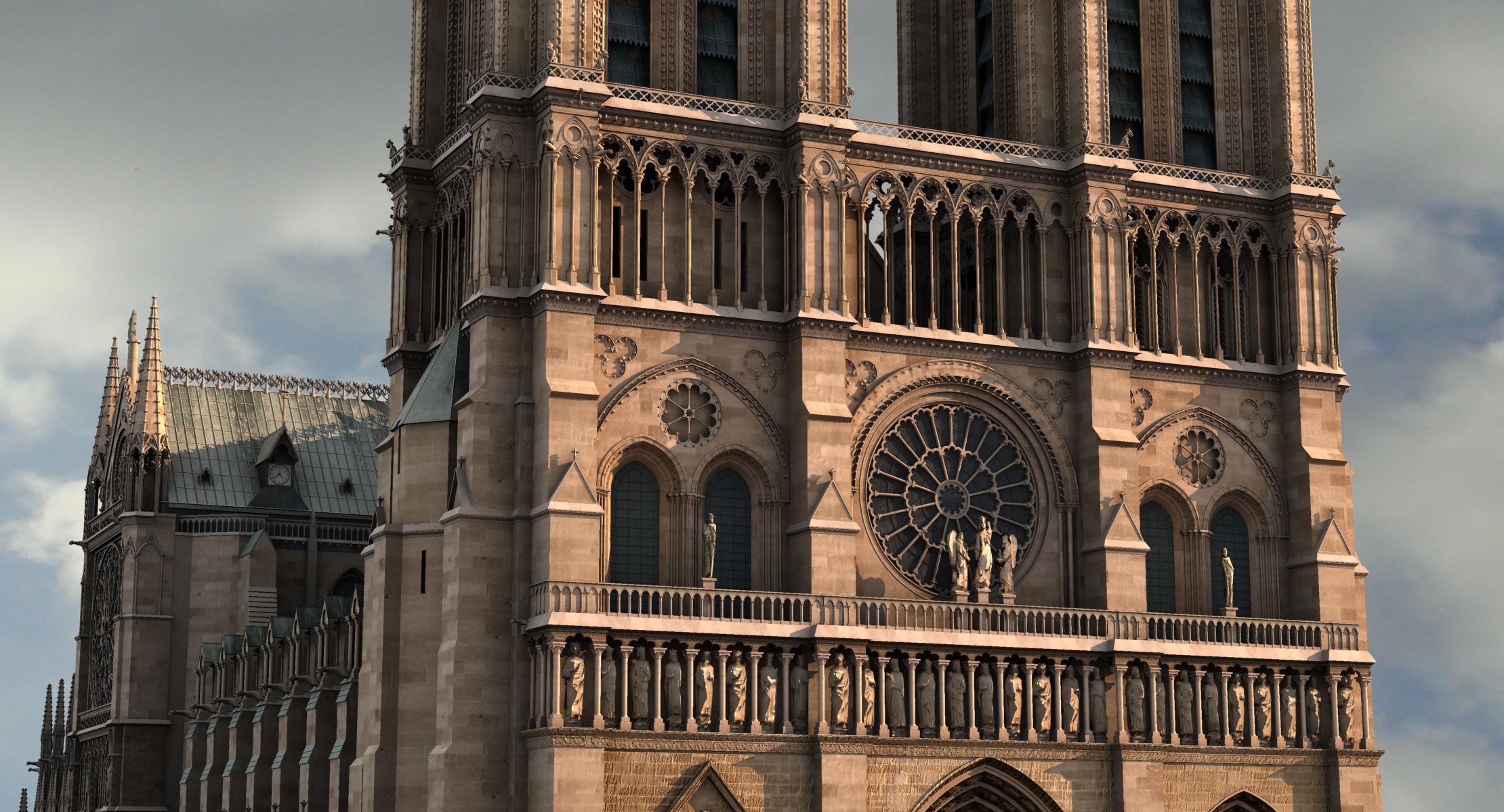 3d notre dame paris cathedral model