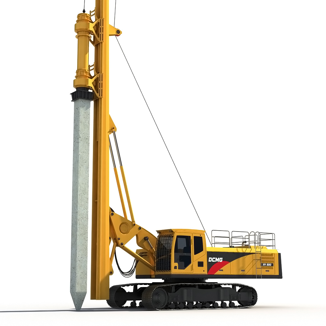 3D pile driver model - TurboSquid 1403757