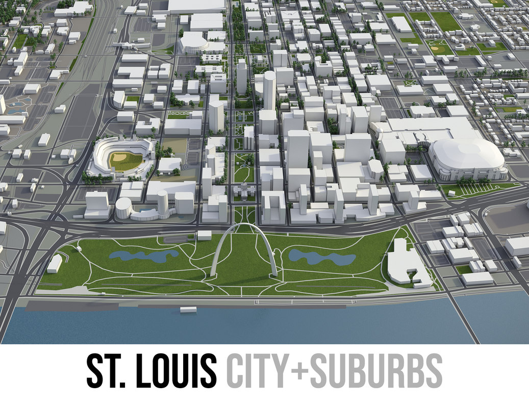 City st louis surrounding 3D model - TurboSquid 1403802
