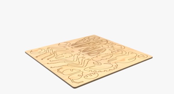 3D bee laser cut puzzle model - TurboSquid 1285816