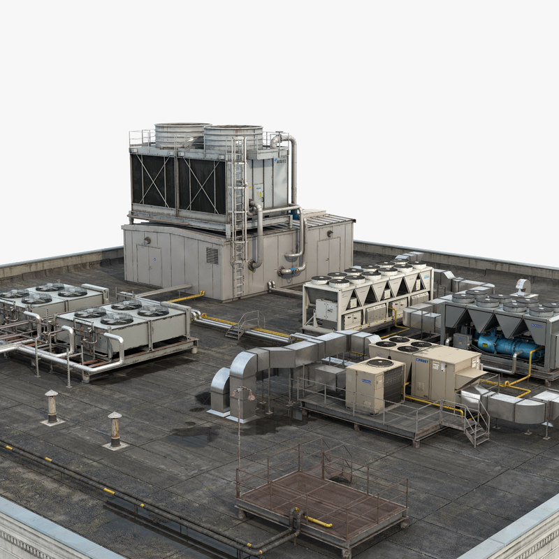 3D rooftop hvac systems model - TurboSquid 1403951