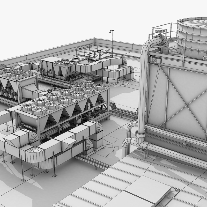 3D rooftop hvac systems model - TurboSquid 1403951