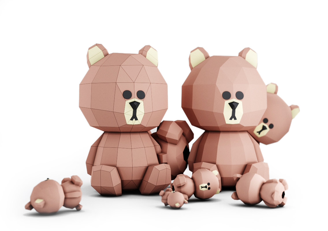 Papercraft bear model - TurboSquid 1404068