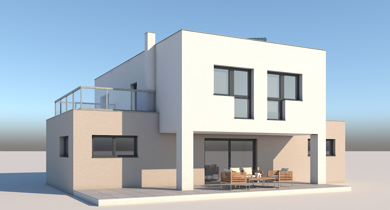 Contemporary house 3D model - TurboSquid 1404125
