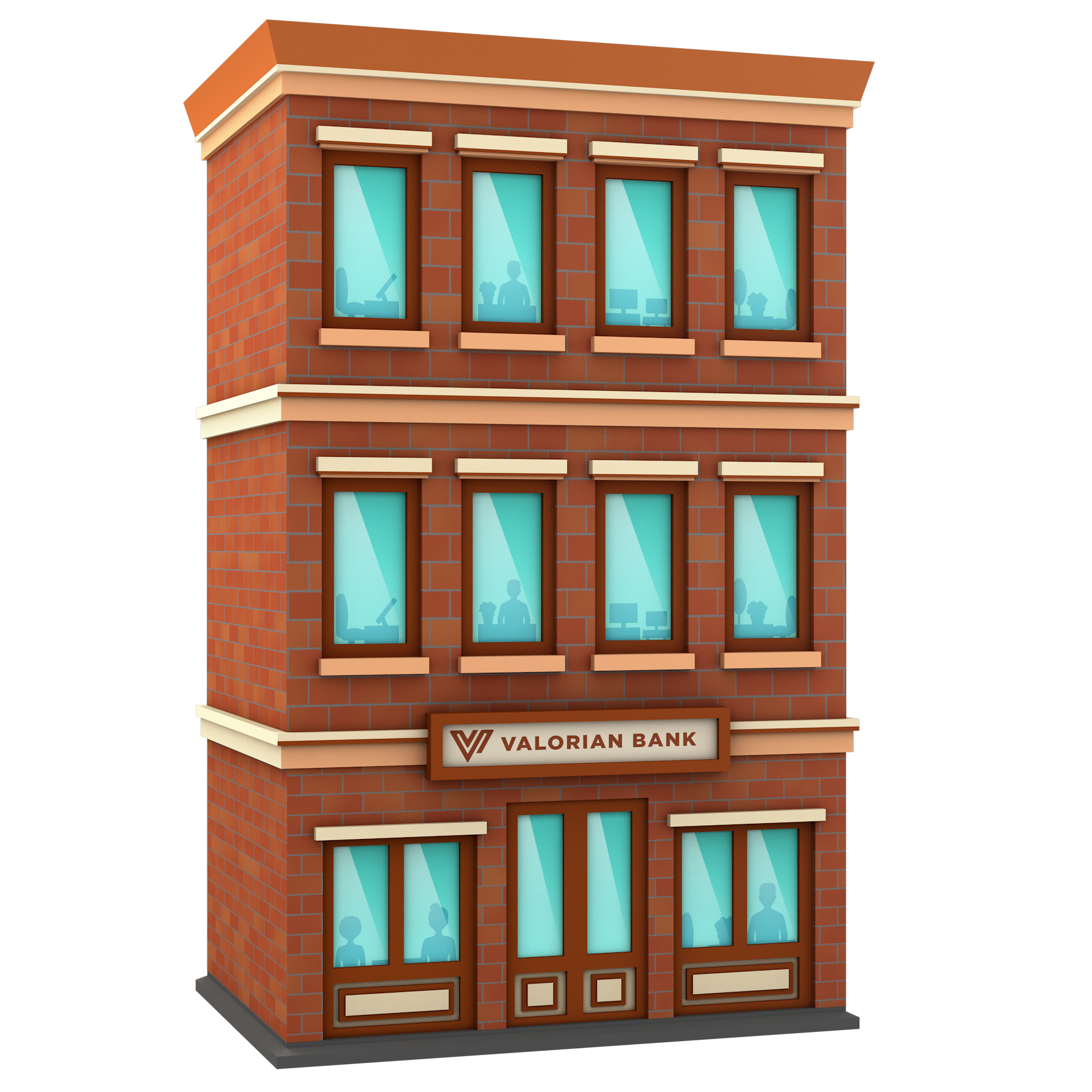 Cartoon building 3D model - TurboSquid 1404175