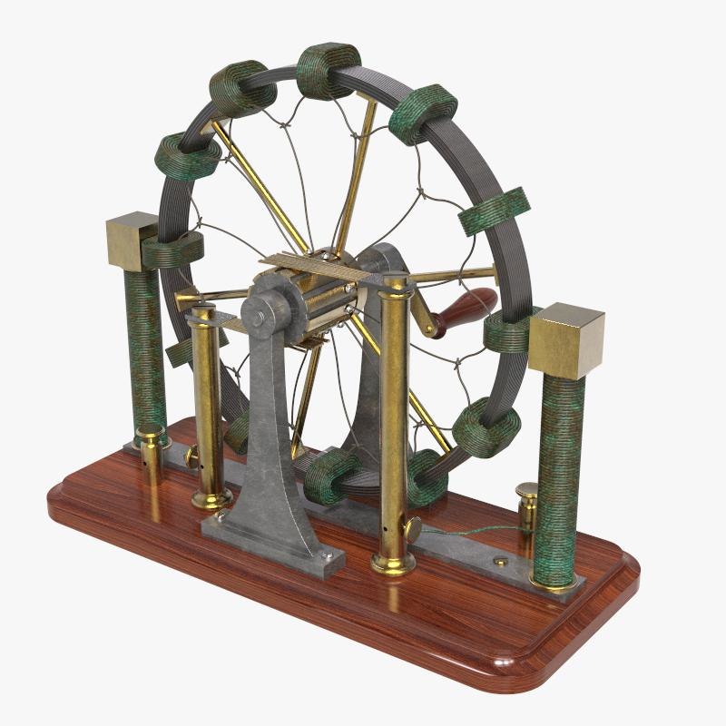 3D model antique wimshurst static machine - TurboSquid 1404224