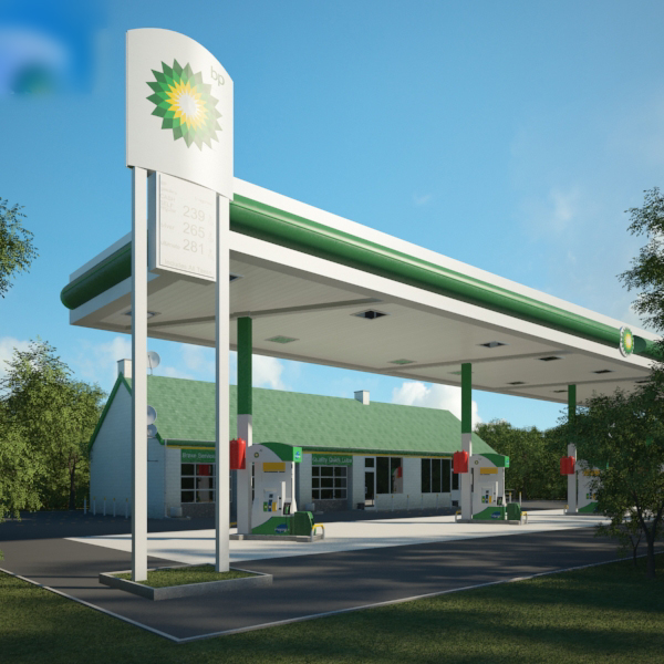 3D bp gas station model - TurboSquid 1404445