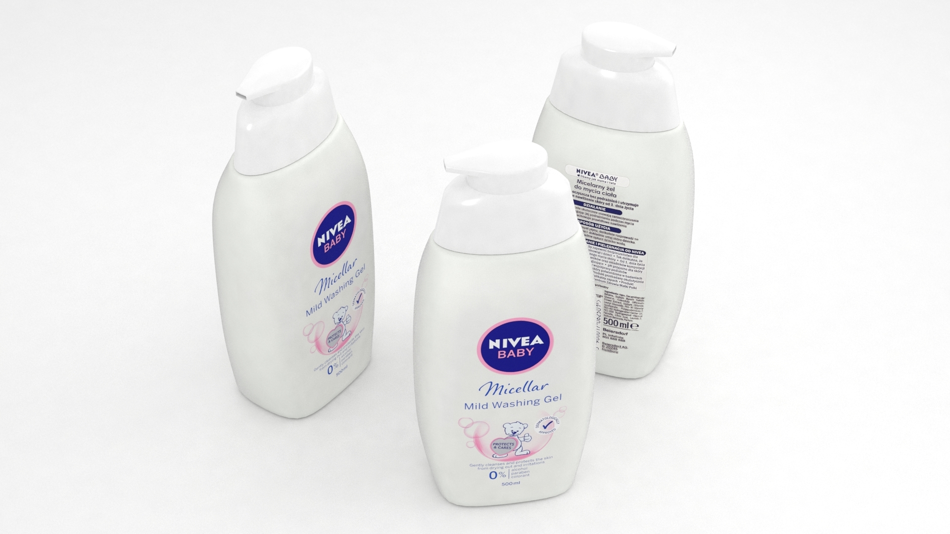 modèle 3D de Nivea Baby Gel Lavant Doux Micellaire 500 ml - TurboSquid 1404580