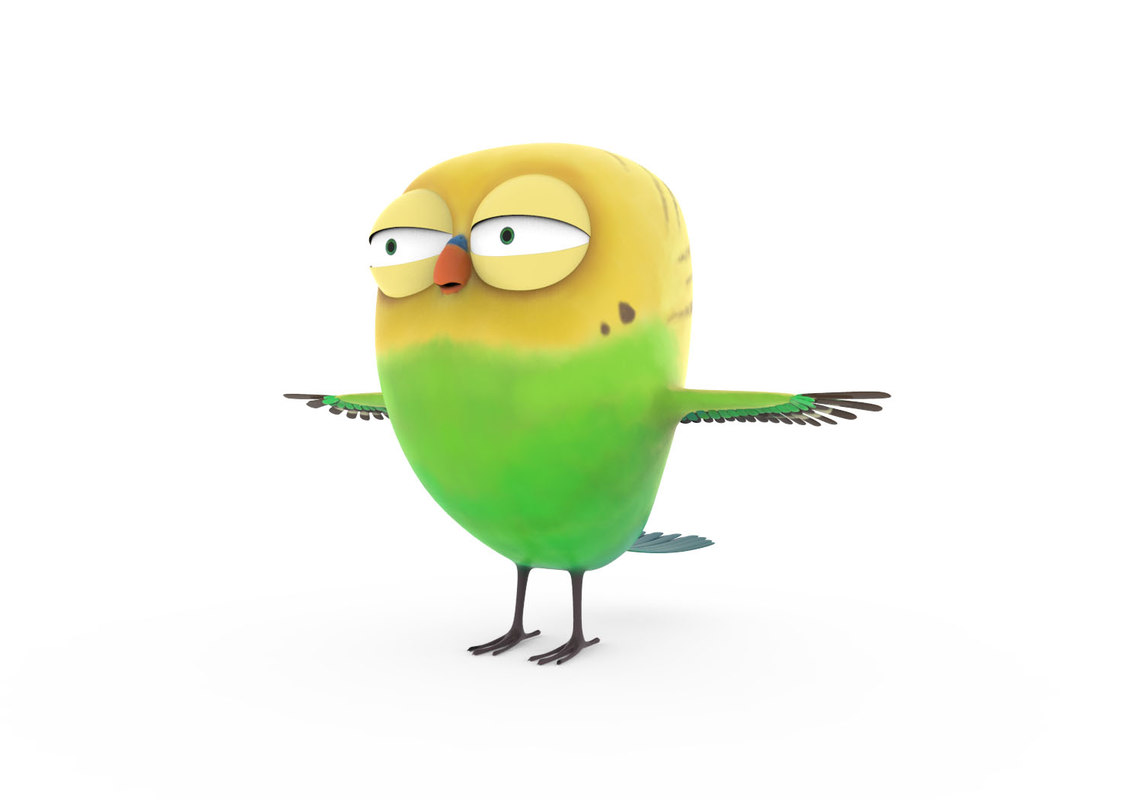 3D model cute bird - TurboSquid 1404670