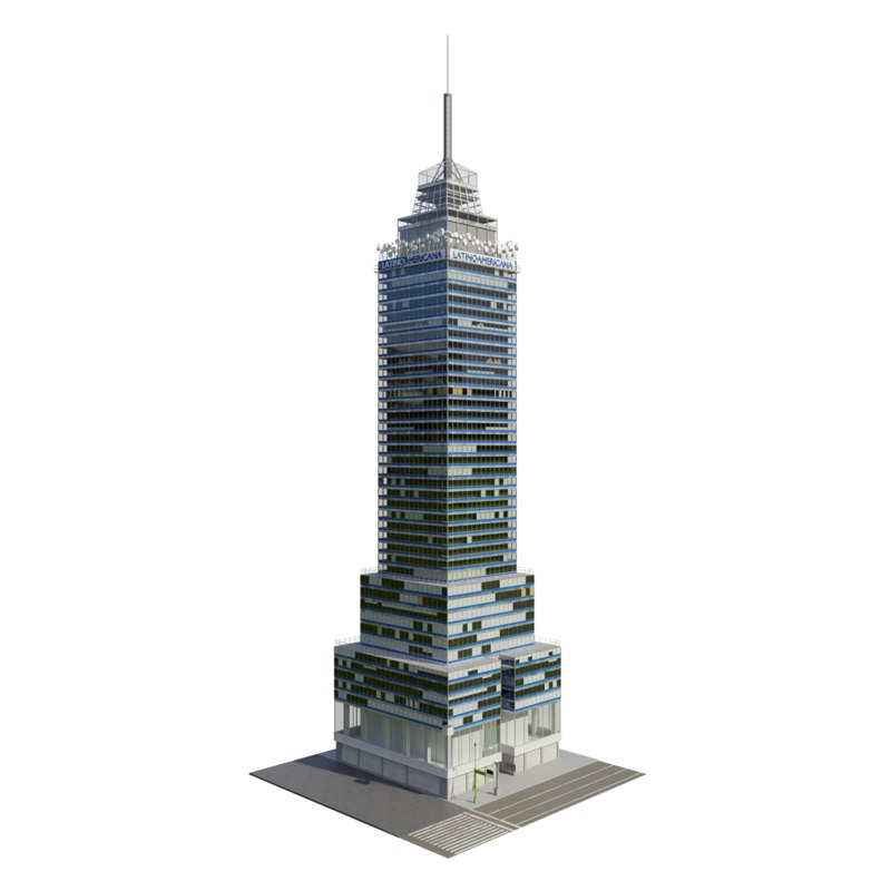 modelo 3d Torre Latinoamericana (Modelo Low Poly) - TurboSquid 1405096