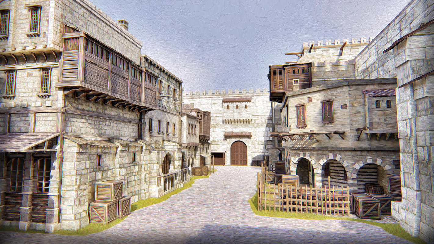 3D model large medieval city - TurboSquid 1405269