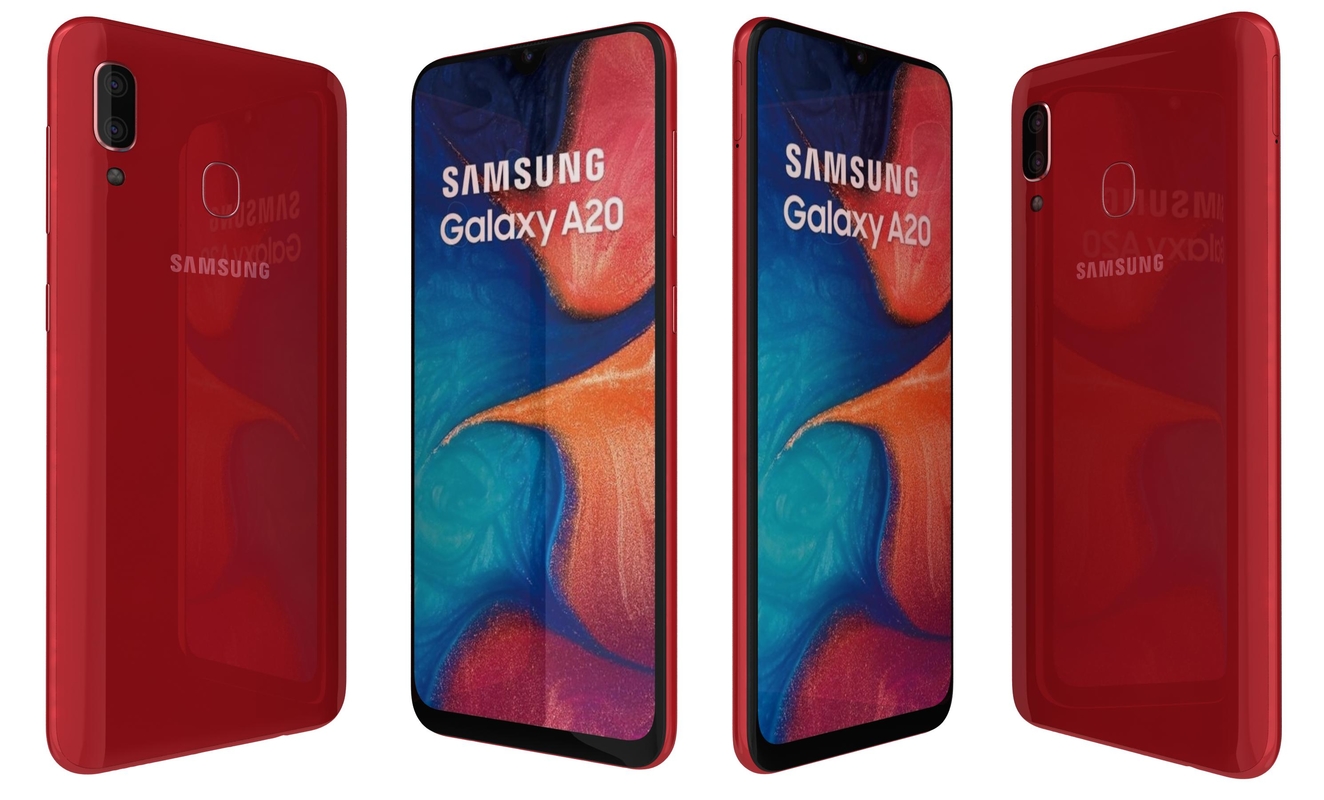 Samsung Galaxy A20 todas as cores Modelo 3D - TurboSquid 1407993