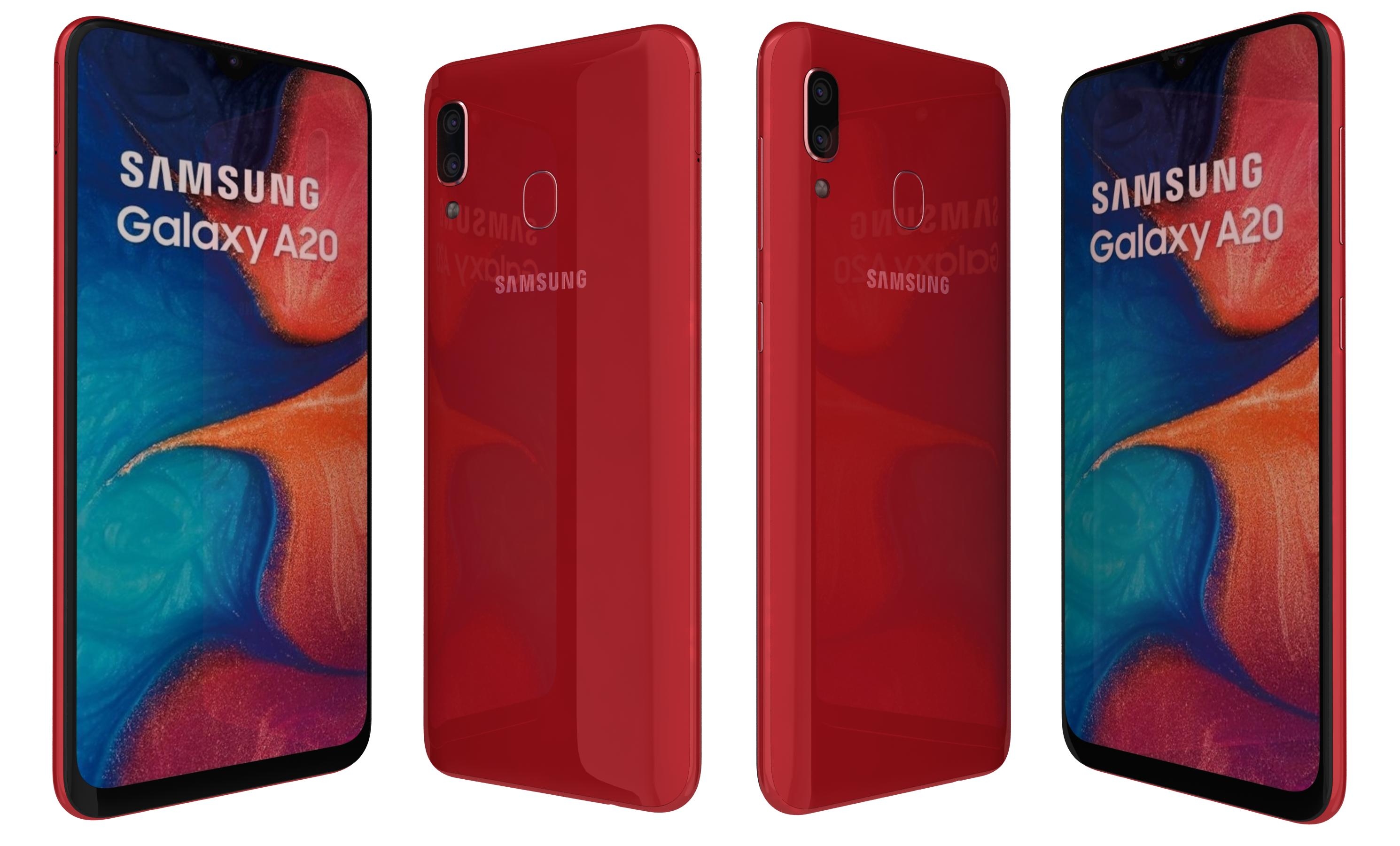 Samsung Galaxy A20 todas as cores Modelo 3D - TurboSquid 1407993