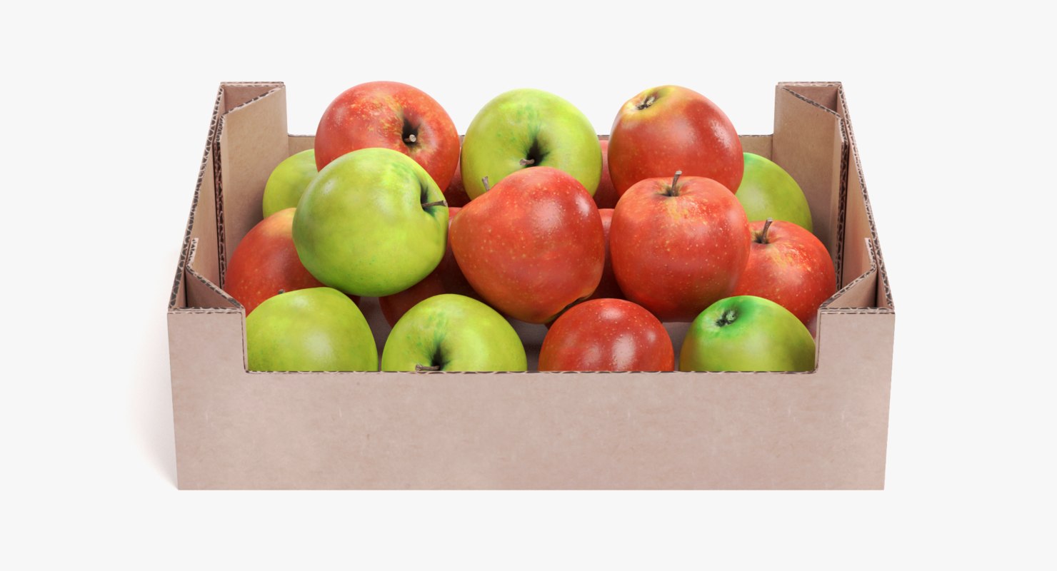 Apples box 3D model - TurboSquid 1405402