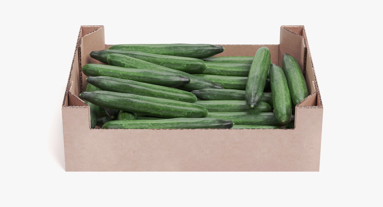 3D model cucumbers box - TurboSquid 1405410