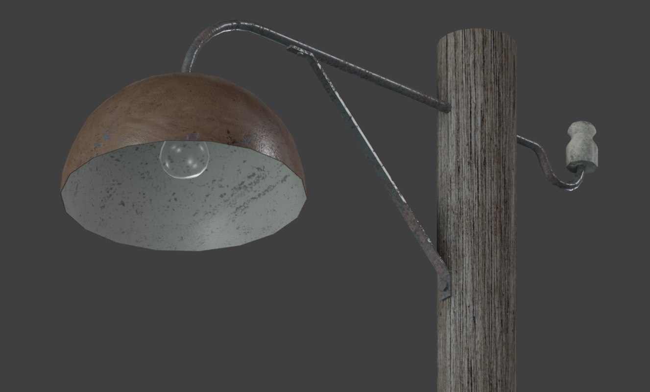 Wooden light pole 3D model - TurboSquid 1405425