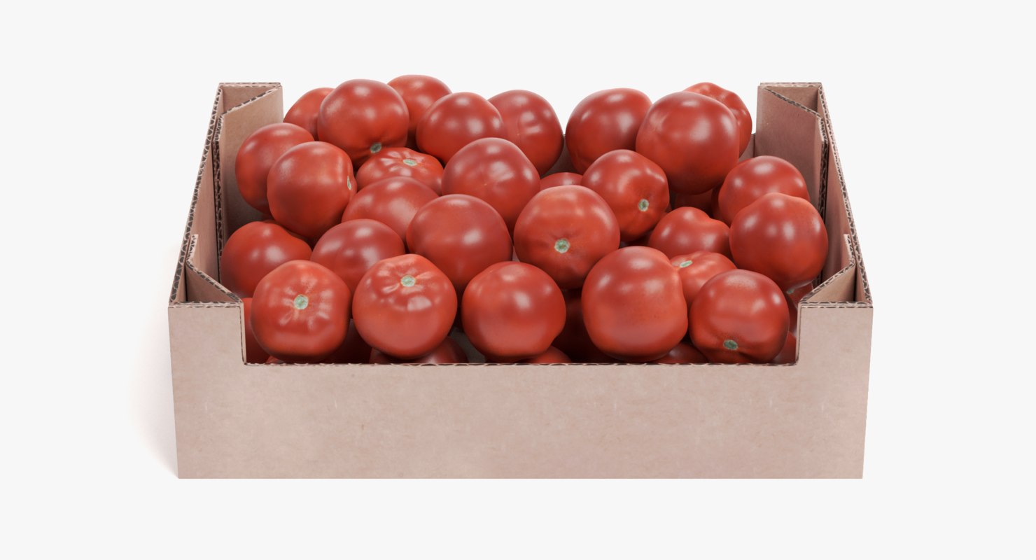 Tomatoes box model - TurboSquid 1405451