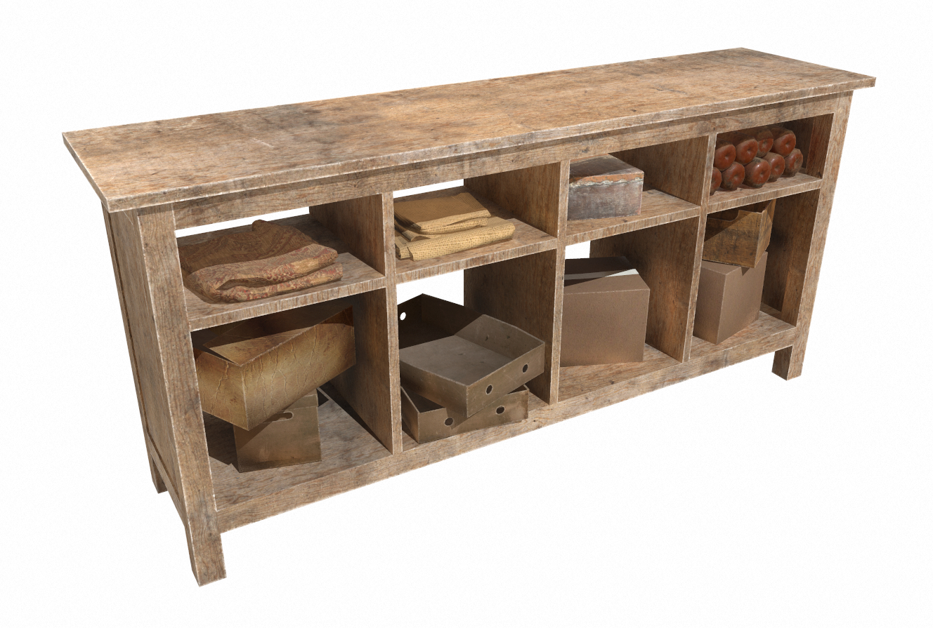 Old shelf 3D model - TurboSquid 1405422