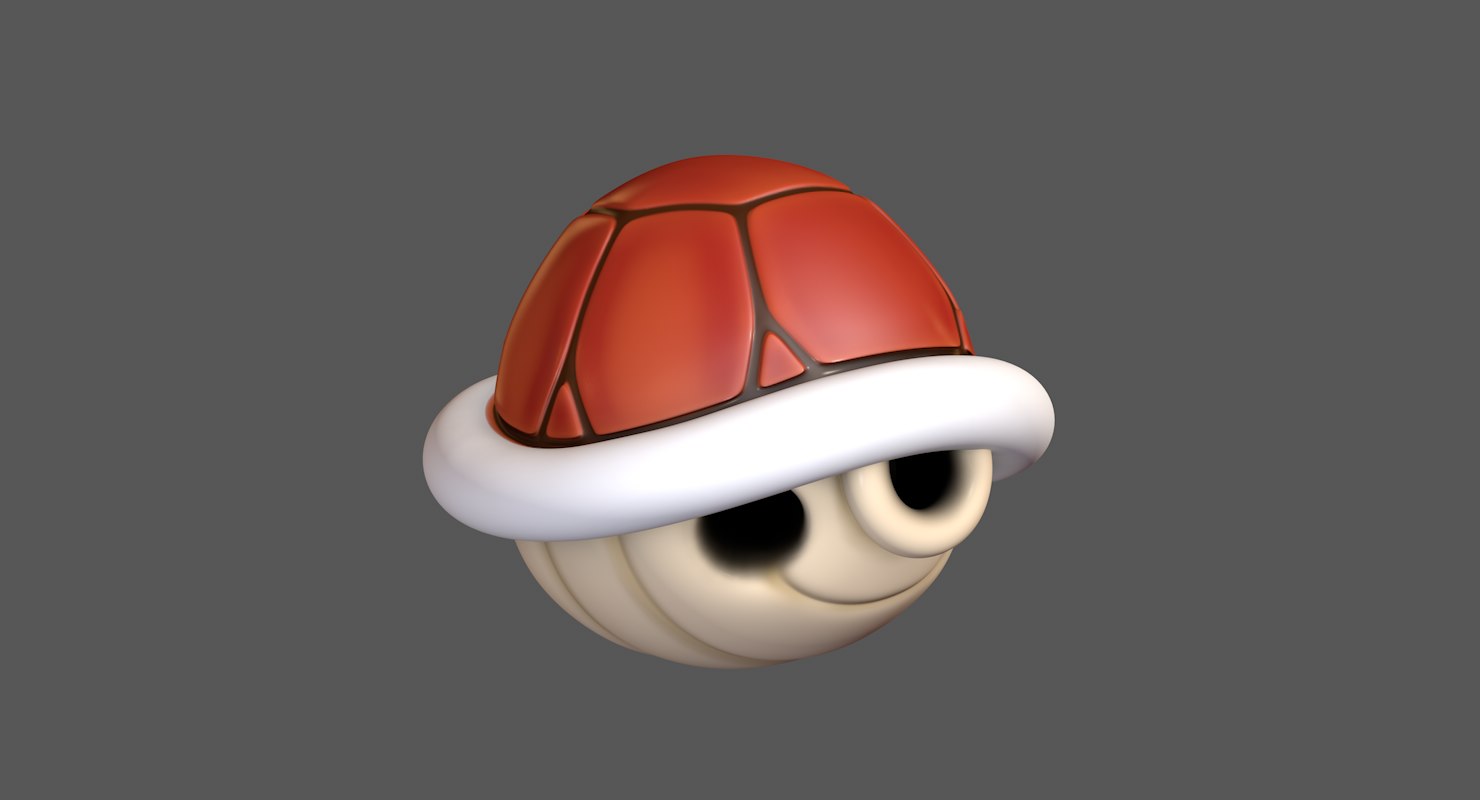 Turtle koopa troopa shell 3D model - TurboSquid 1405540