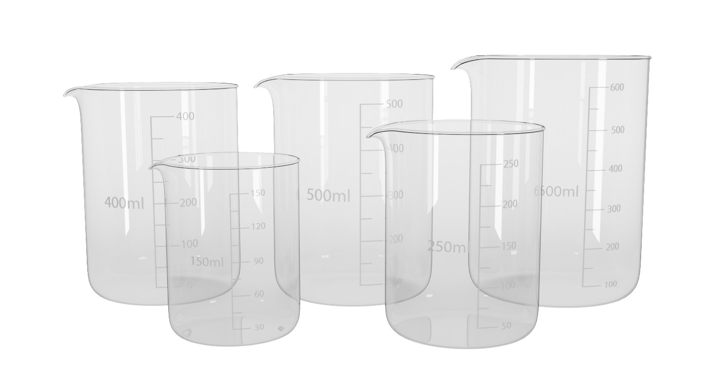 3D beakers blender model - TurboSquid 1405563