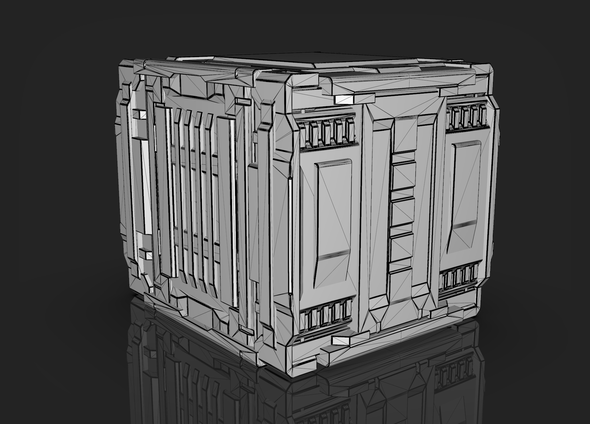 Sci-fi industrial container 3D model - TurboSquid 1405575