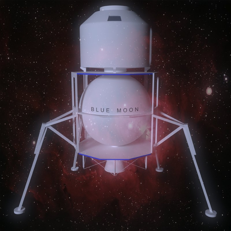 Blue moon spacecraft 3D model - TurboSquid 1405615