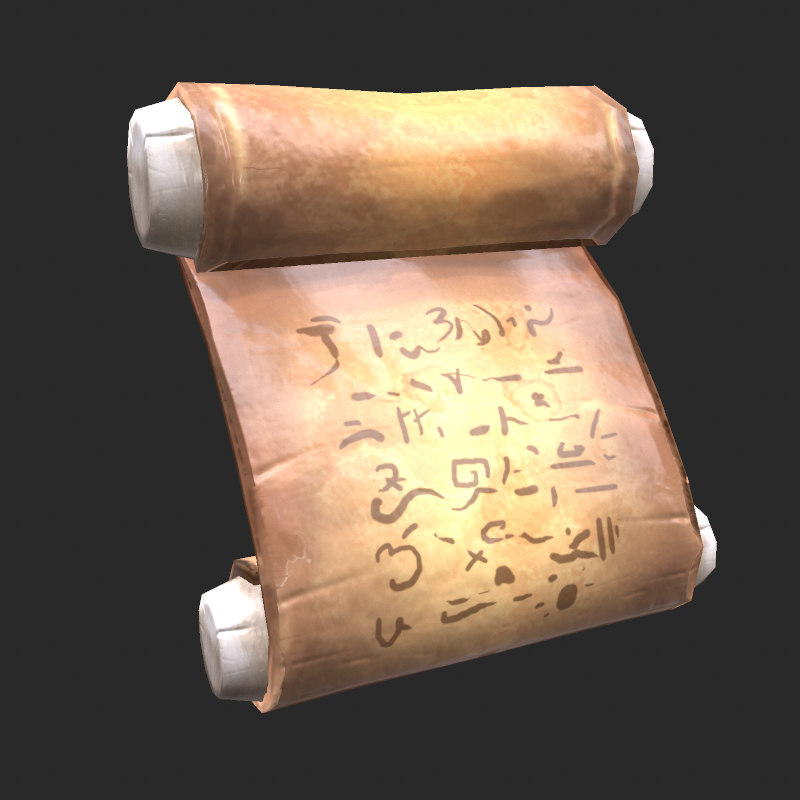 Low-poly ancient scroll 3D model - TurboSquid 1405967