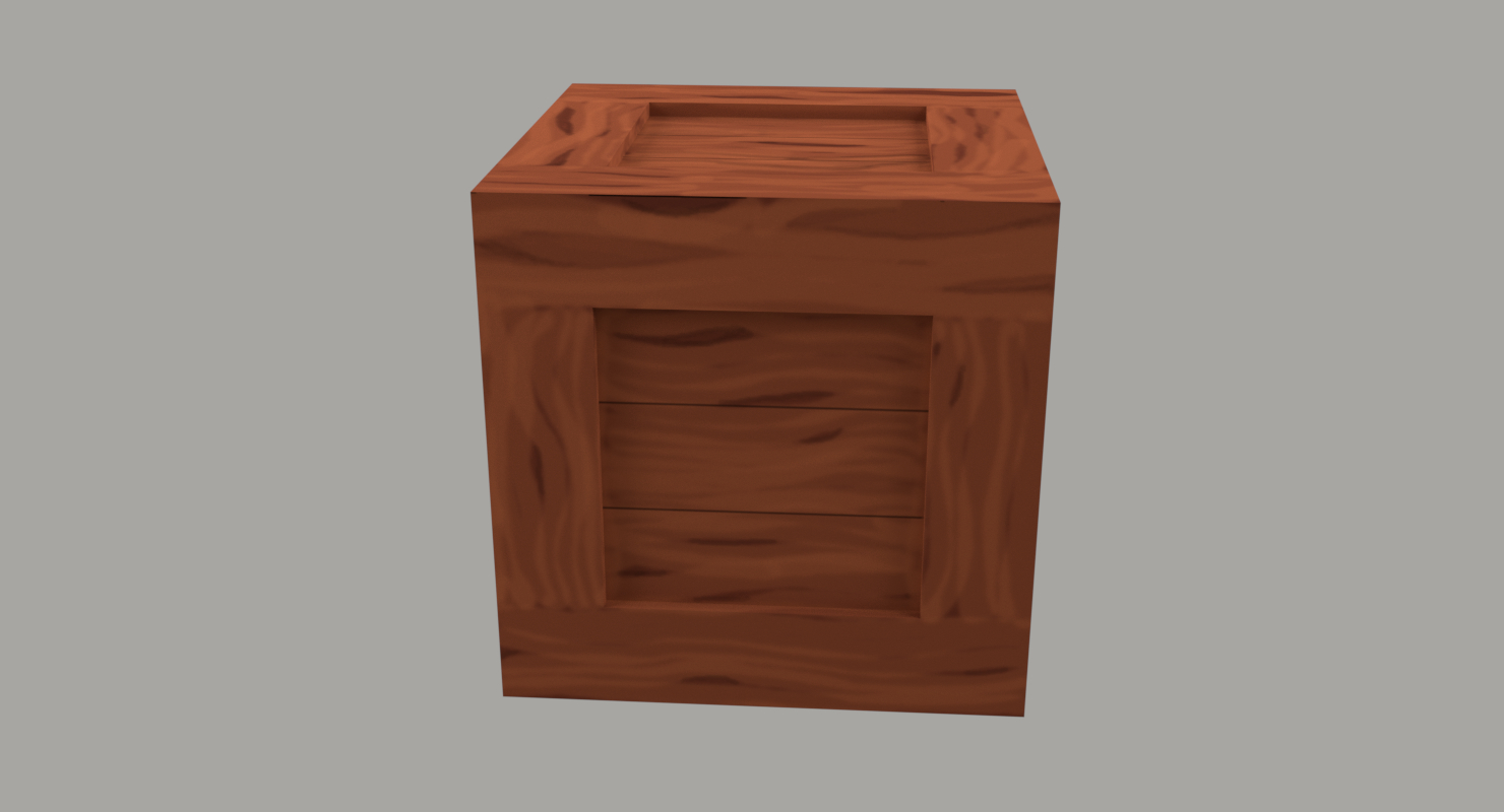 3D simple wooden crate - TurboSquid 1405992