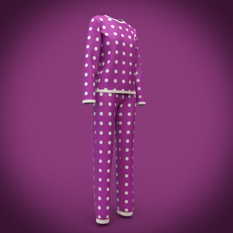 3D pajama design model - TurboSquid 1406024