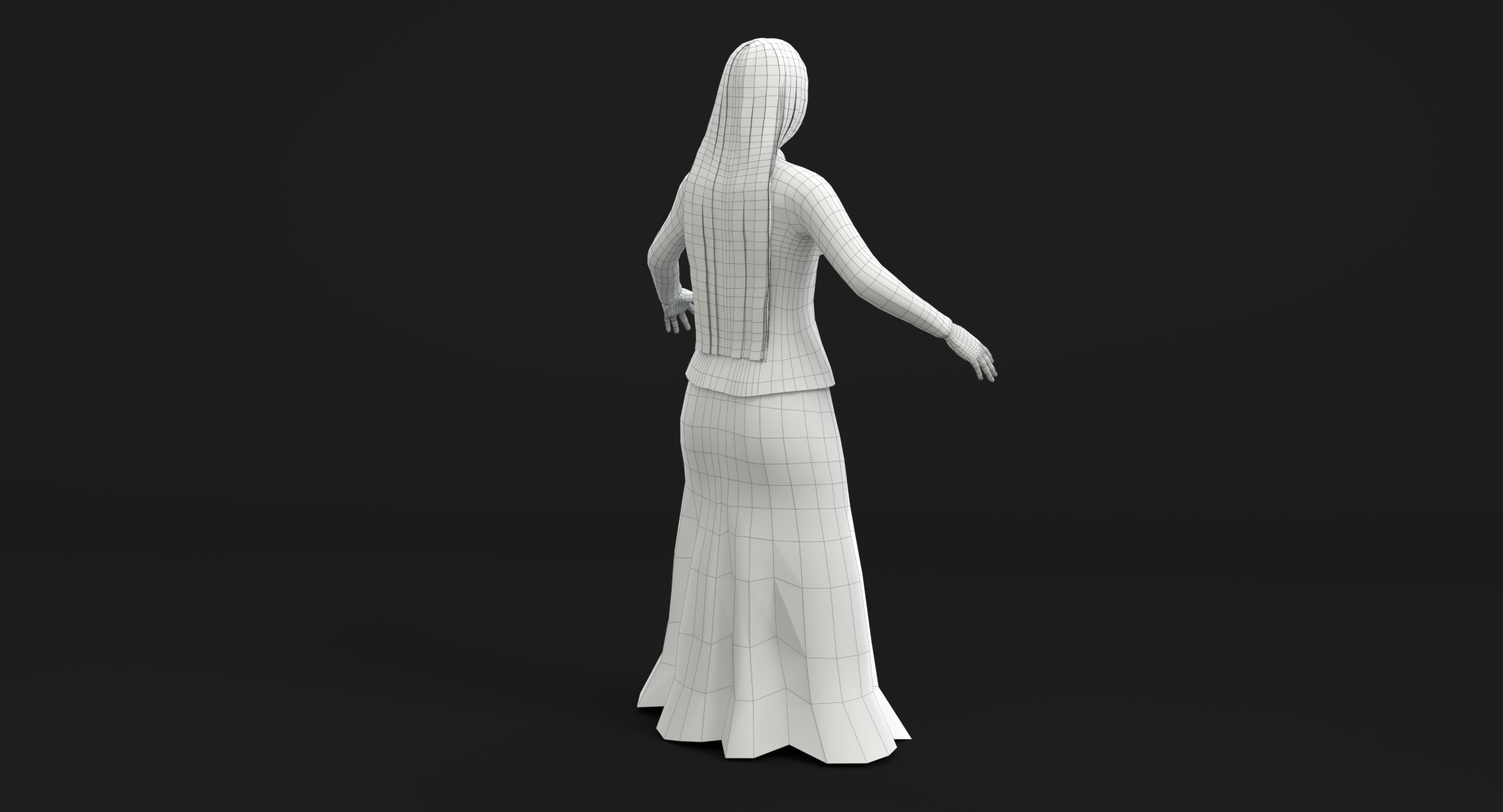 3D female ghost model - TurboSquid 1406157