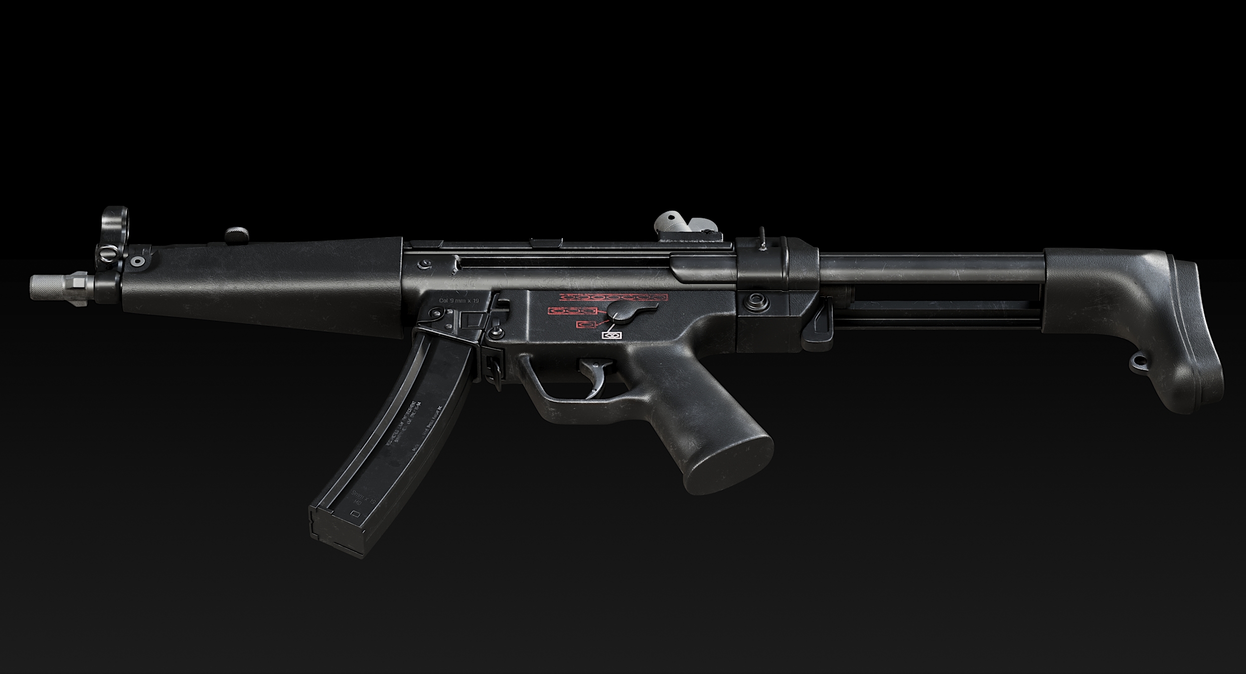 MP5A2 9MM Modelo 3D - TurboSquid 1406217