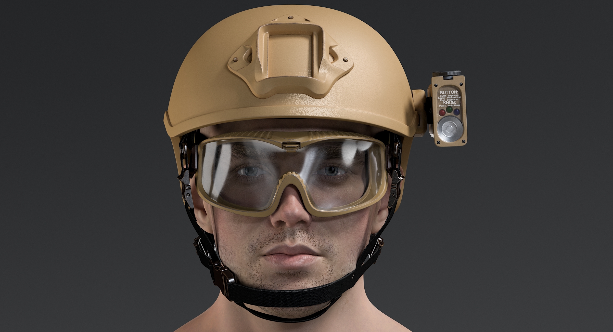 Male military head model - TurboSquid 1406221