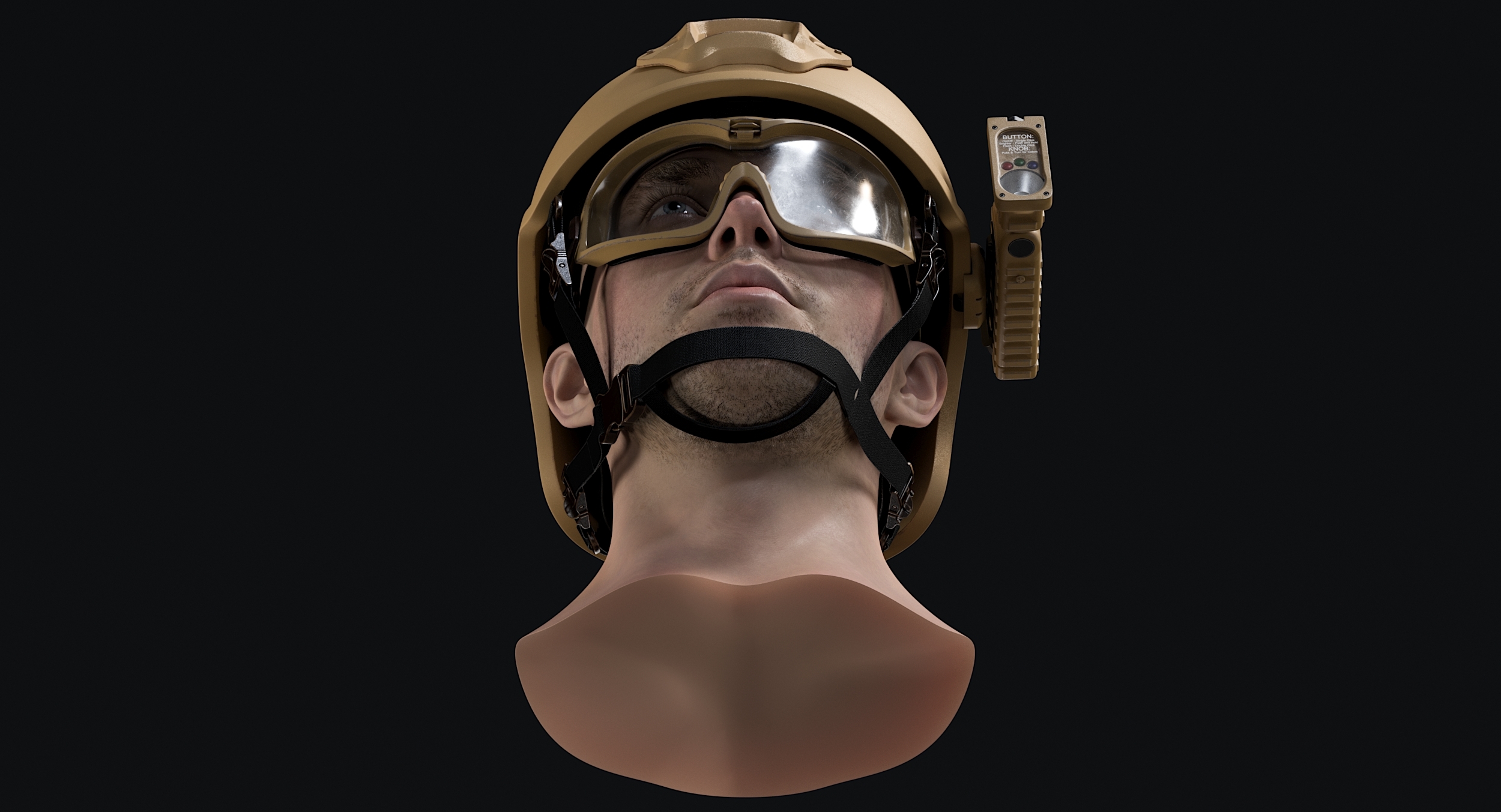 Male military head model - TurboSquid 1406221