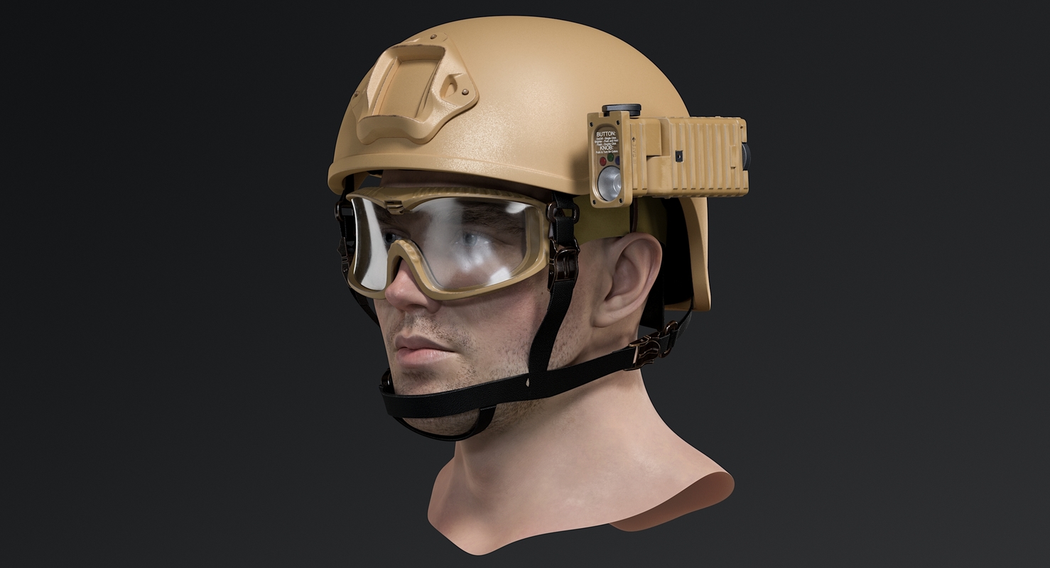 Male military head model - TurboSquid 1406221