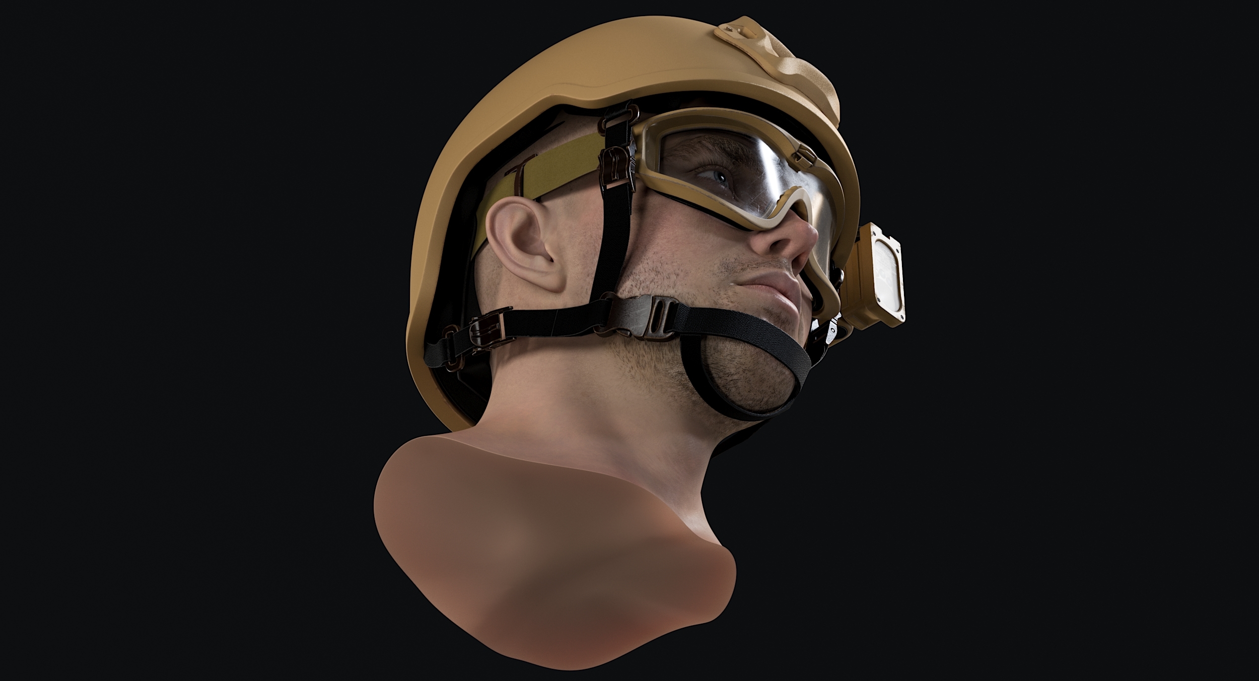 Male military head model - TurboSquid 1406221