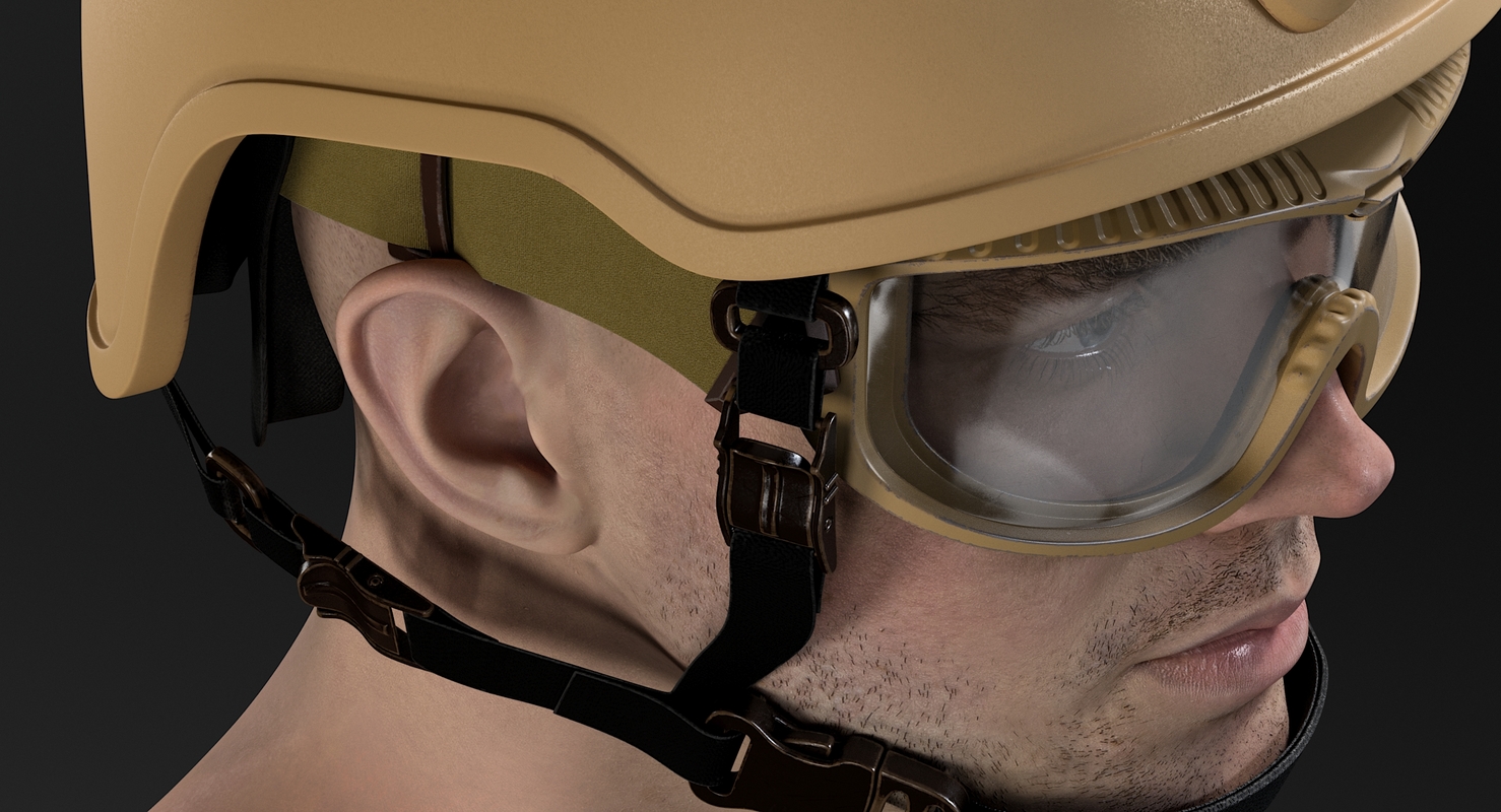 Male military head model - TurboSquid 1406221