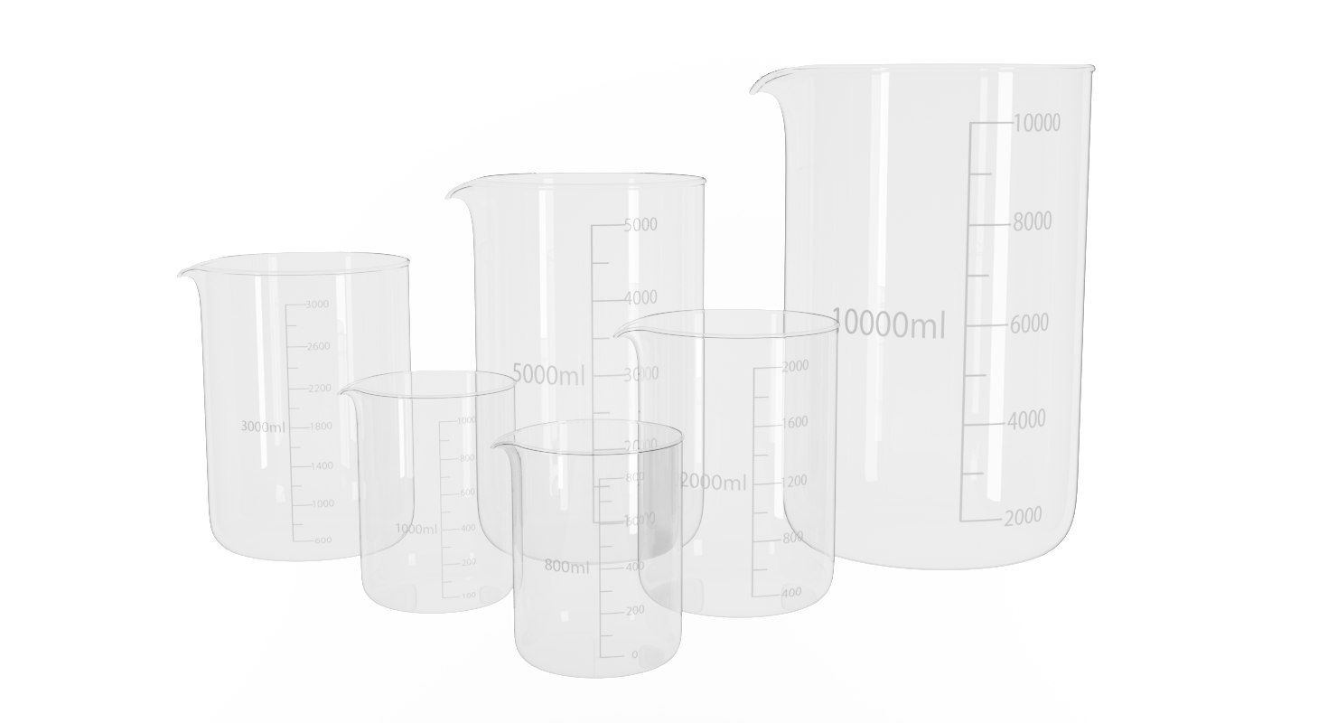Beakers 3D model - TurboSquid 1406328