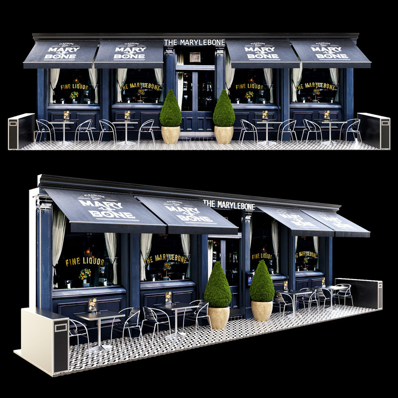Cafe 3D model - TurboSquid 1406341